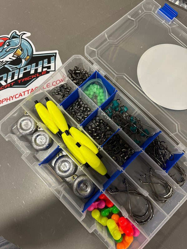 Trophy Cat Tackle Complete Terminal Tackle Box – Catfish Gear Kit ...